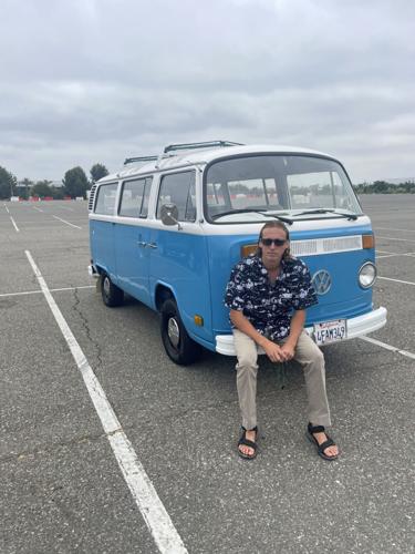 A retro blue VW van miraculously survives Los Angeles fire | Regional ...