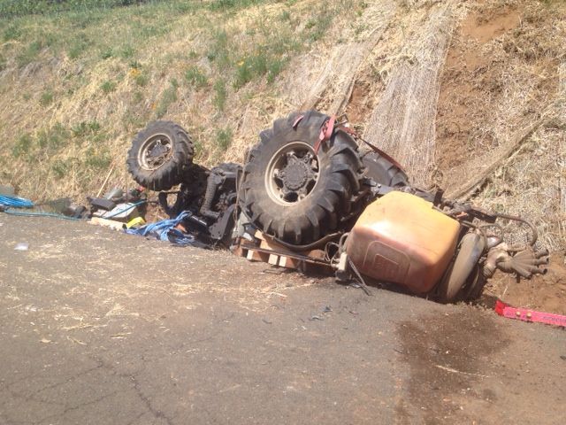 Tractor driver suffers life-threatening injuries