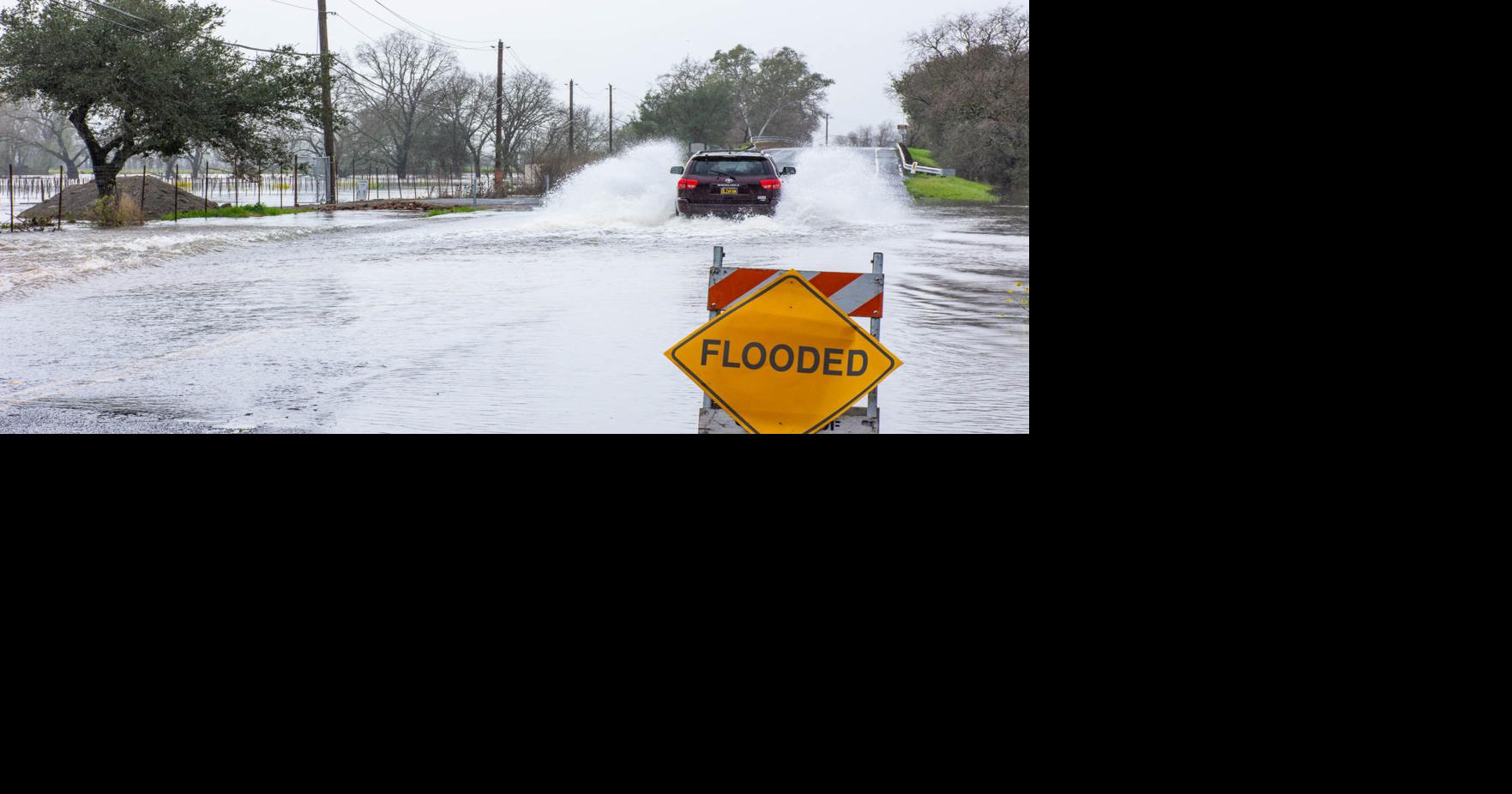 Napa River flows into flood bypass as storm gives Napa Valley its final ...