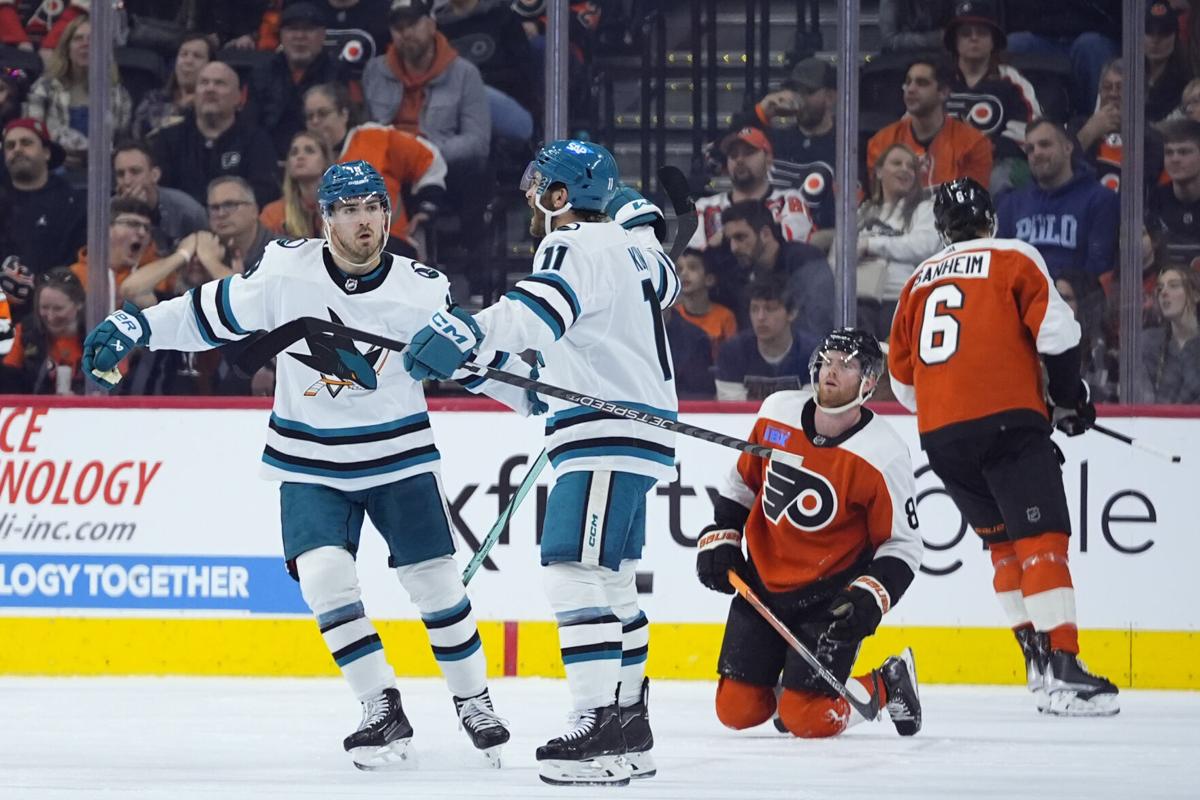 NHL: Tippett scores the go-ahead goal as the Flyers top the Sharks 3-2