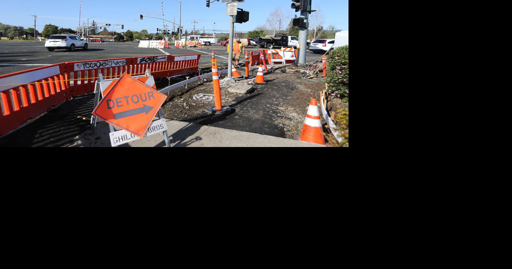 Napa traffic signal gauntlet on a congestion roller-coaster ride