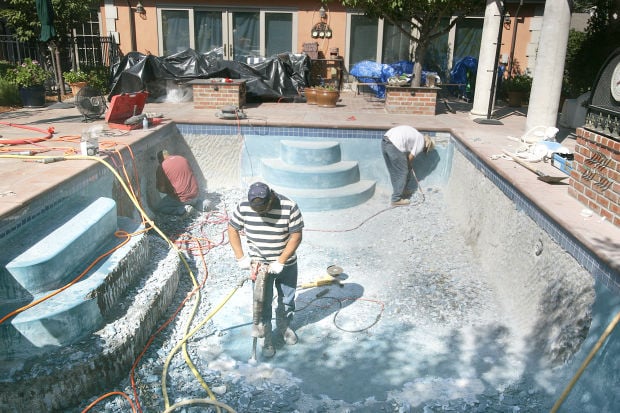 Bucking earth, sloshing water damaged backyard pools