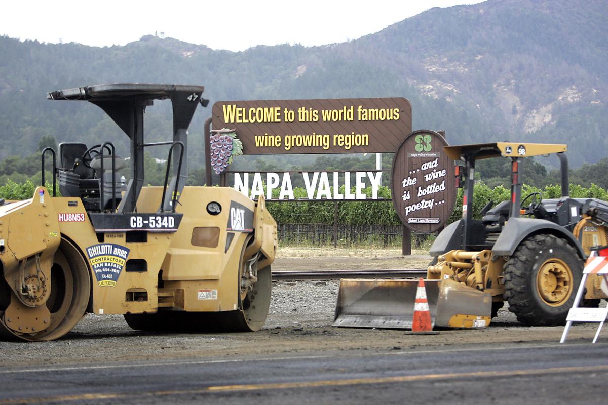 Repaving of Highway 29 north of Napa is in full throttle