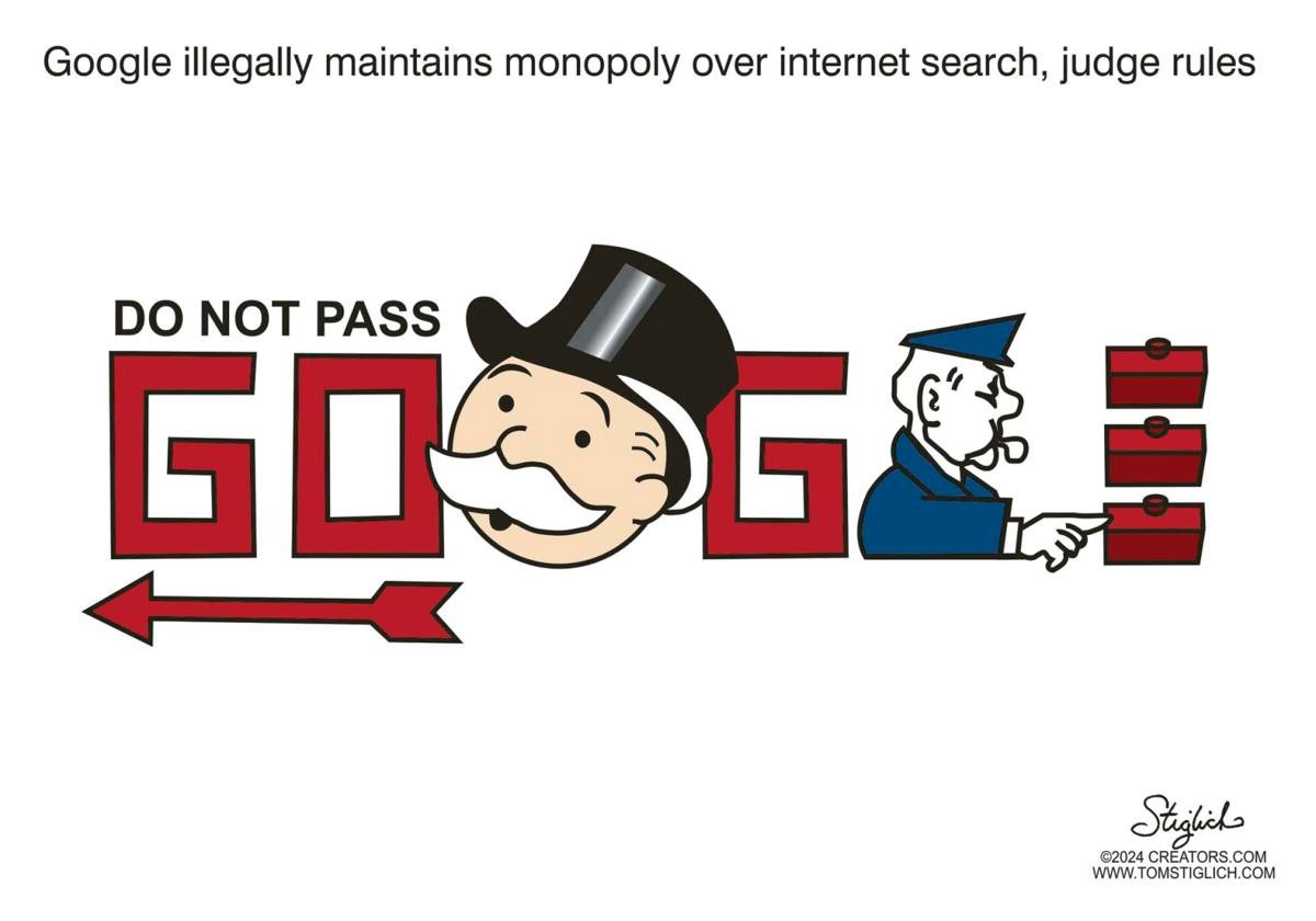 Political cartoon by Tom Stiglich