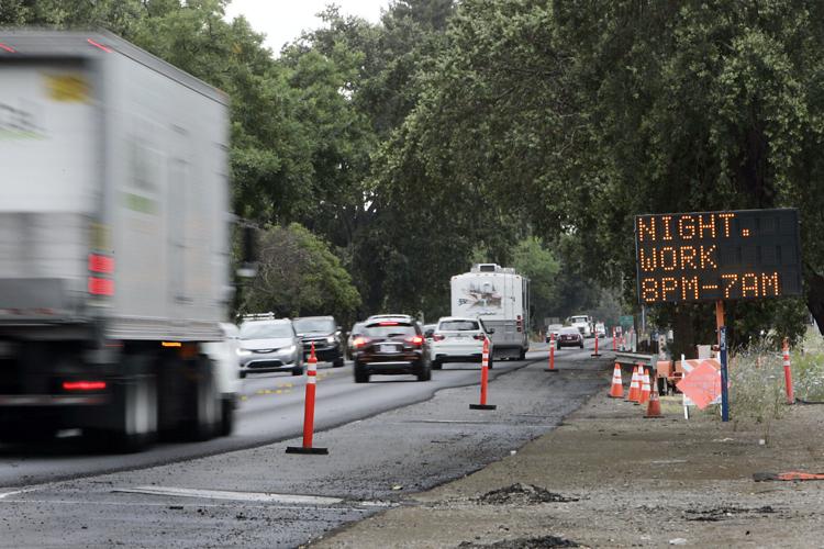 Repaving of Highway 29 north of Napa is in full throttle