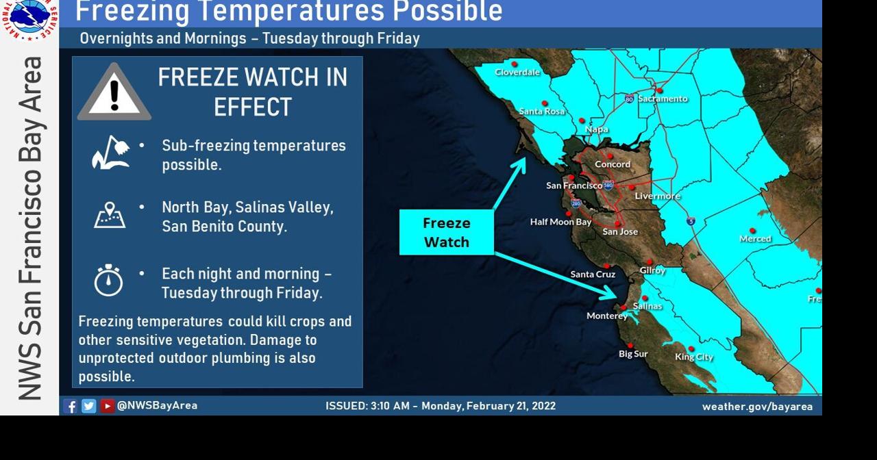 Freeze watch in effect from Tuesday night to Friday