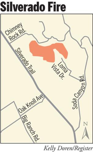 Updated: Firefighters containing Silverado Fire