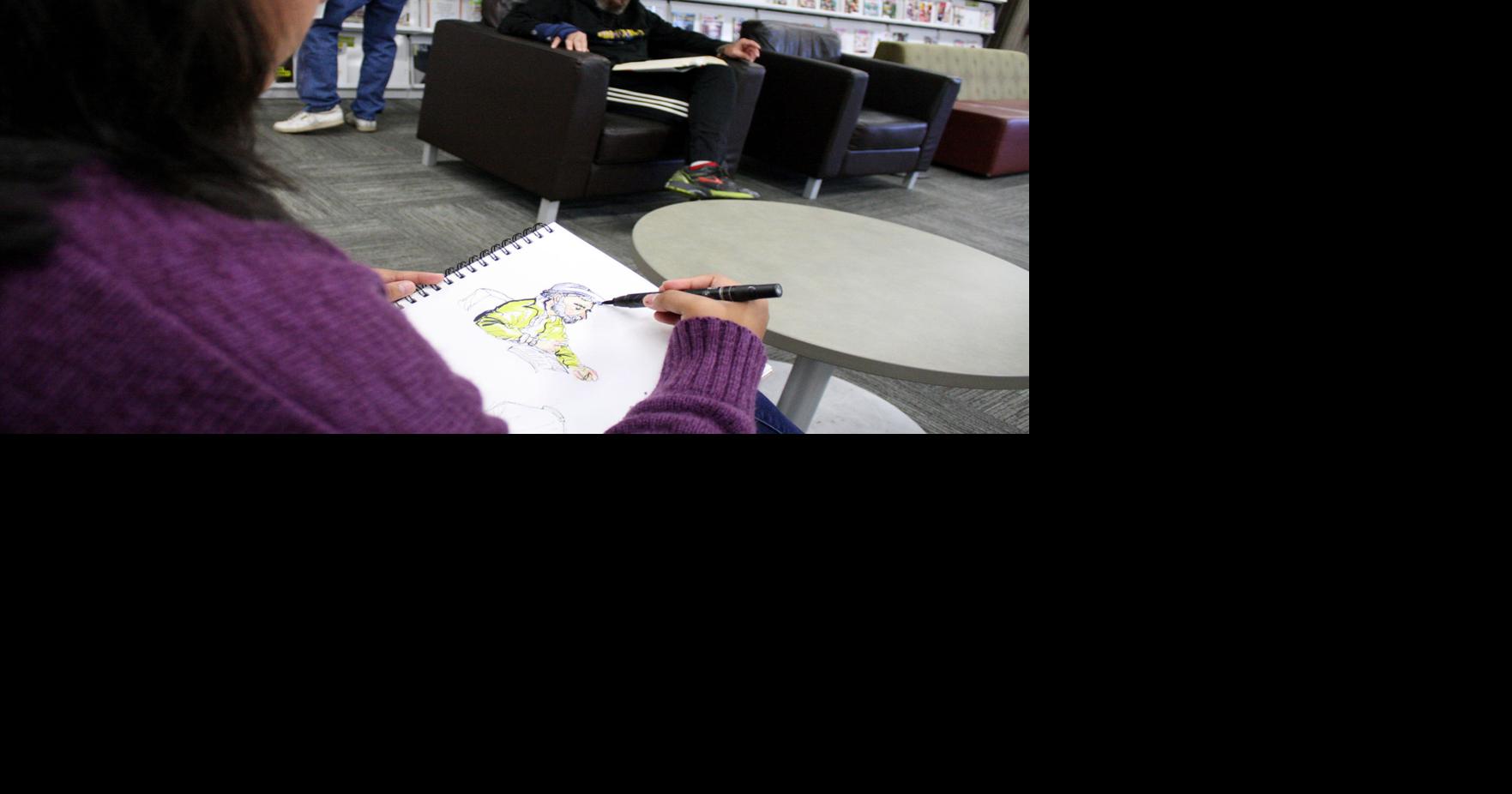 The artist in the library: Napa graduate creates caricatures, cartoons ...