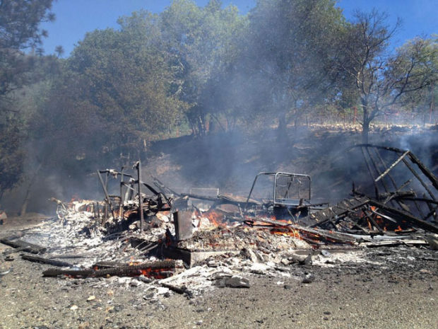 Updated: Wildland fire burns 3 acres, shed near Calistoga