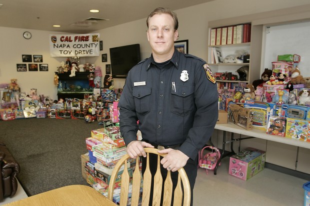 Firefighters gather toys for children at Christmas