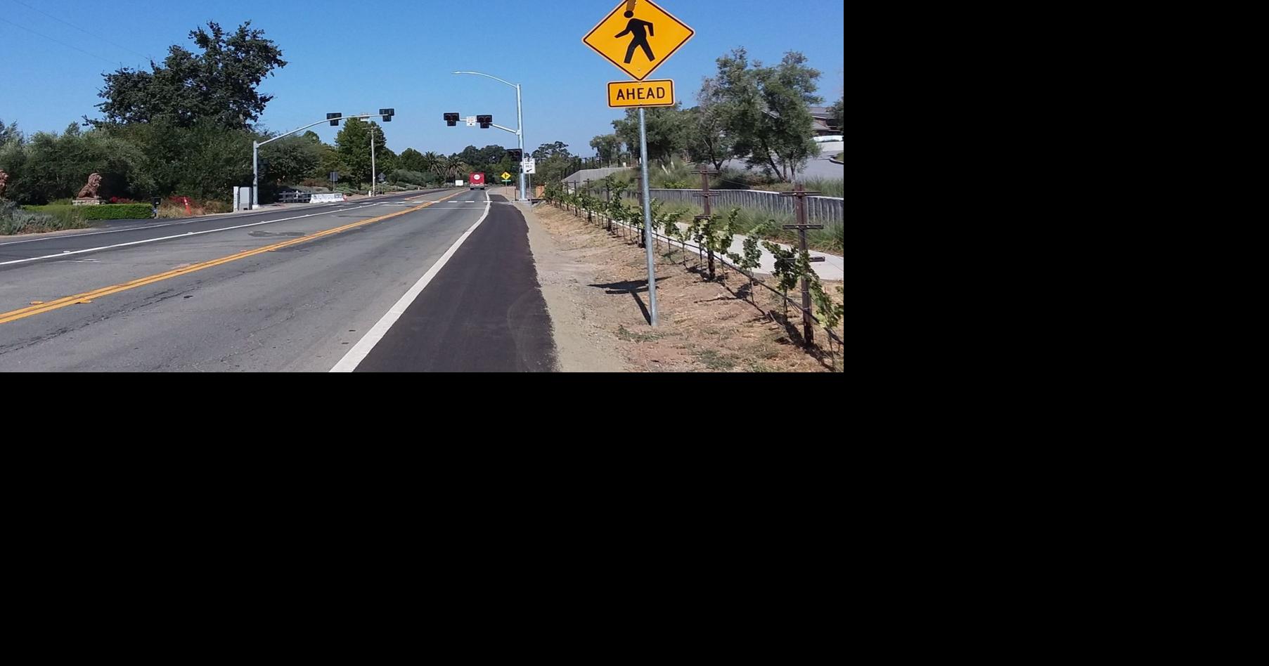 Pedestrian crosswalk on Silverado Trail in Calistoga activated | News ...