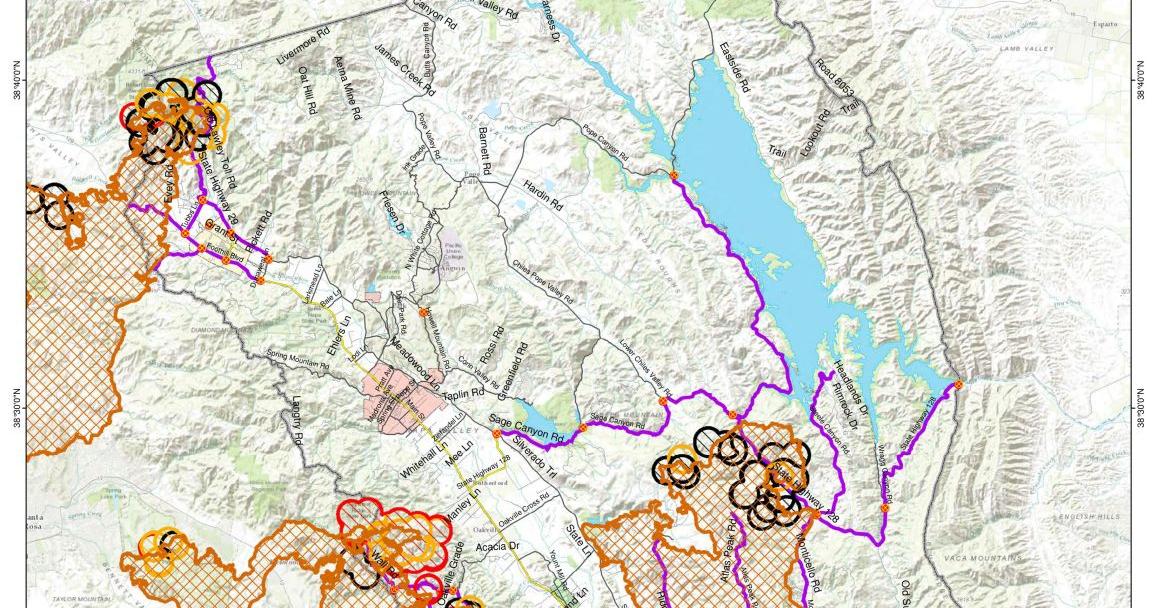 Napa County Fire Map, updated Oct. 14, and real time map | News ...