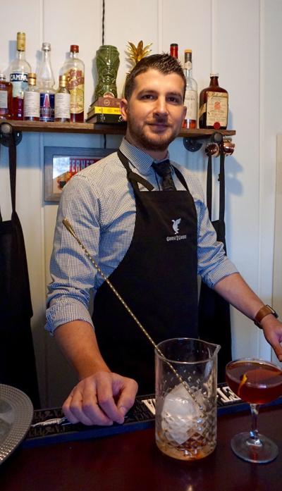 Vincent Lee making magic behind the bar at St. Helena's Goose and ...