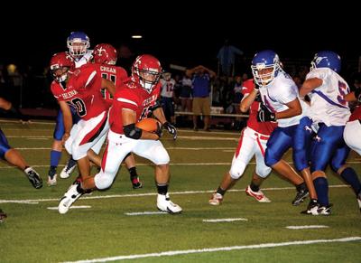 Charles Bertoli’s five TDs lead the Saints to 59-6 victory