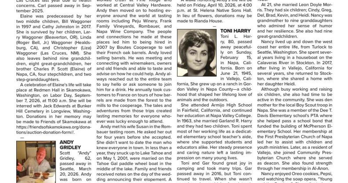 Page A16 | Napa Valley Register E-edition | napavalleyregister.com