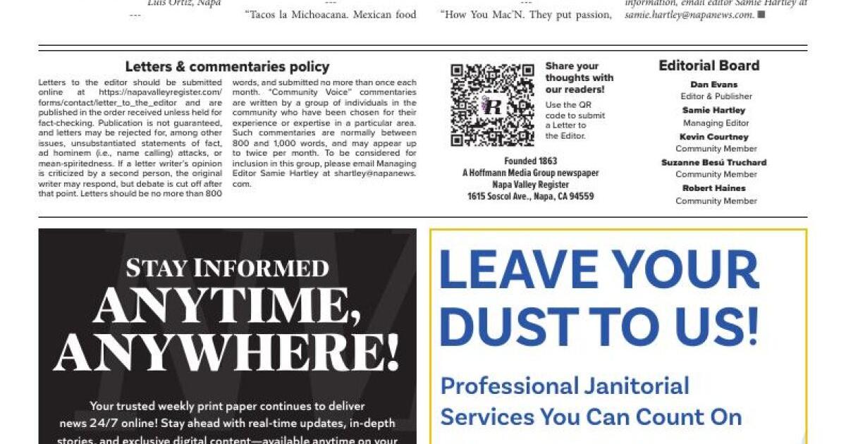 Page A19 | Napa Valley Register E-edition | napavalleyregister.com