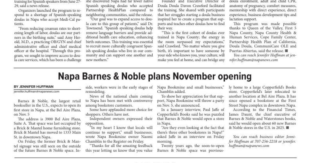 Page A15 | Napa Valley Register E-edition | napavalleyregister.com