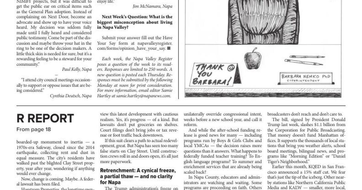 Page A19 | Napa Valley Register E-edition | napavalleyregister.com