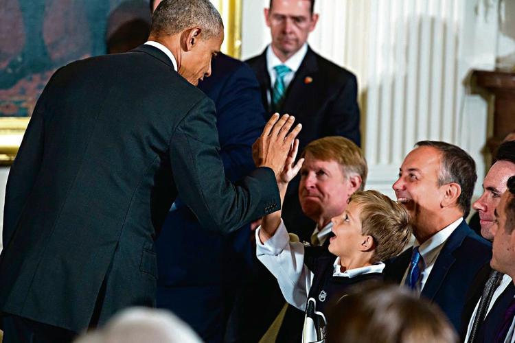 Son of Neshannock Township native gets an unexpected high-five from the ...
