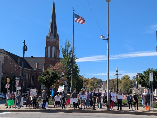Dozens protest Trump at local 'No Kings' rally | Local News ...