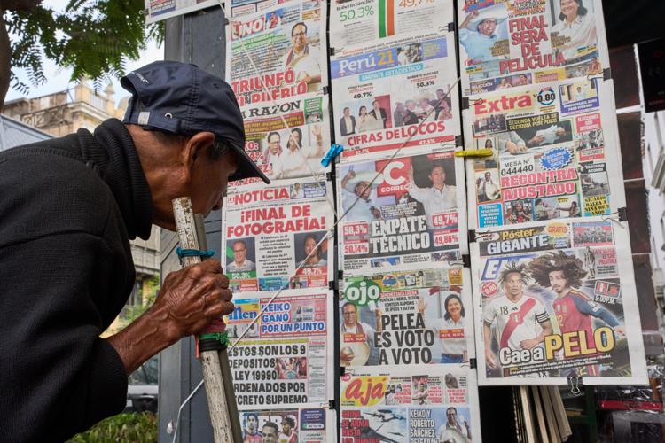 Peru's presidential runoff shows a razor-thin gap between candidates ...