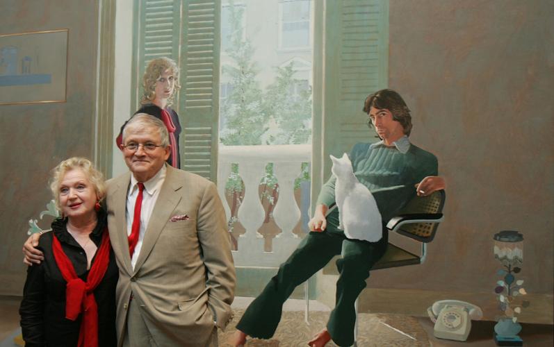 David Hockney, iconic British artist known for his colorful landscapes ...