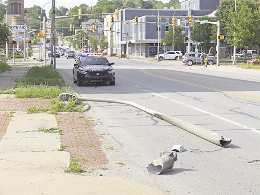 Truck Crashes Through Three Light Poles Local News Ncnewsonline