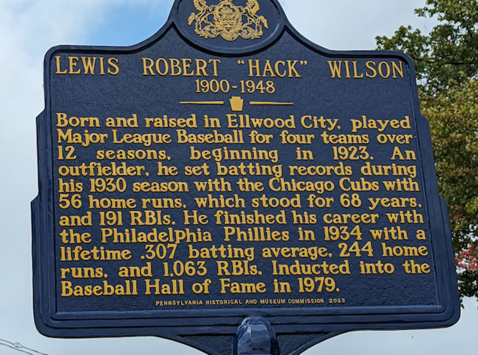 Historical marker unveiled for Ellwood's Hack Wilson | Local Sports ...