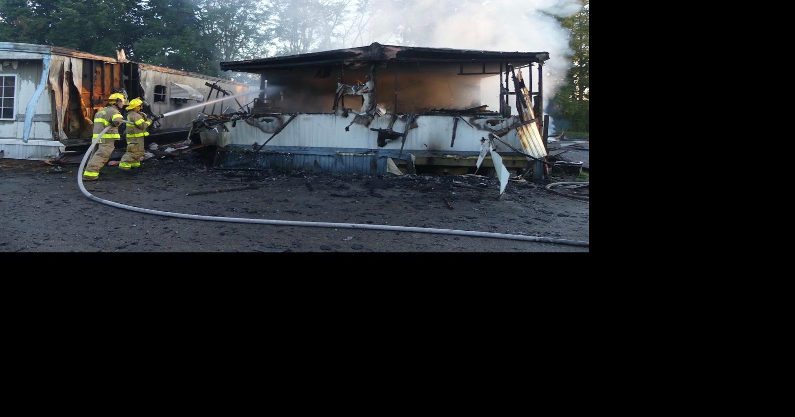 Mobile home park fire leaves two families homeless | Local News ...