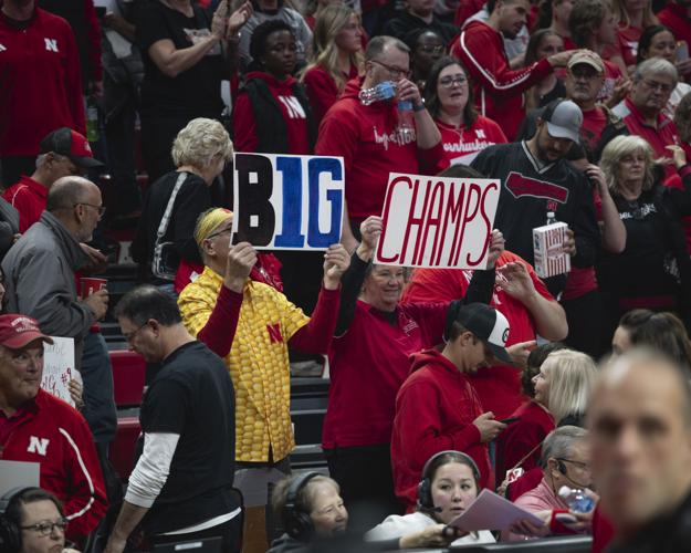 PHOTO: Huskers celebrate 350 consecutive sellouts, share of Big Ten ...