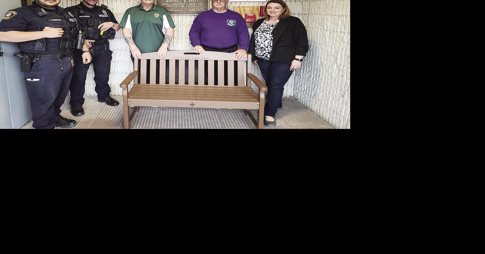 Lions Club donates bench to police department | News | nenjnews.com