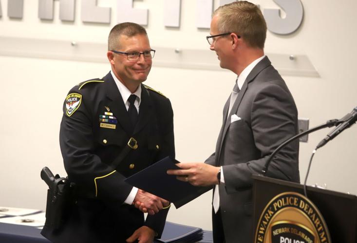 Farrall sworn in as chief of the Newark Police Department | News ...