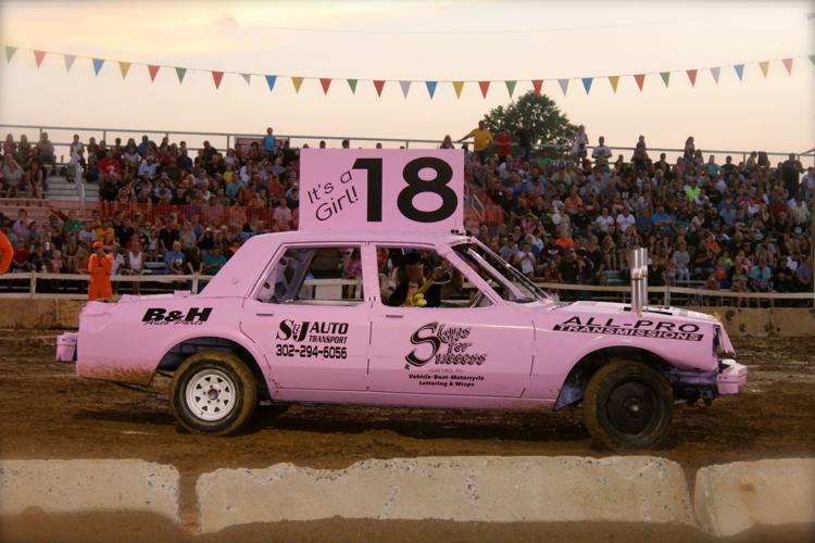 It's a girl! Demolition derby helps Newark couple break the news | News ...