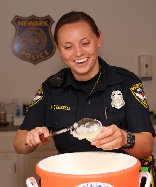 Newark Police officers hand out free water ice | News ...