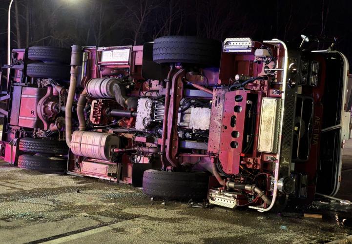 Four Aetna firefighters injured when fire engine overturns | News ...
