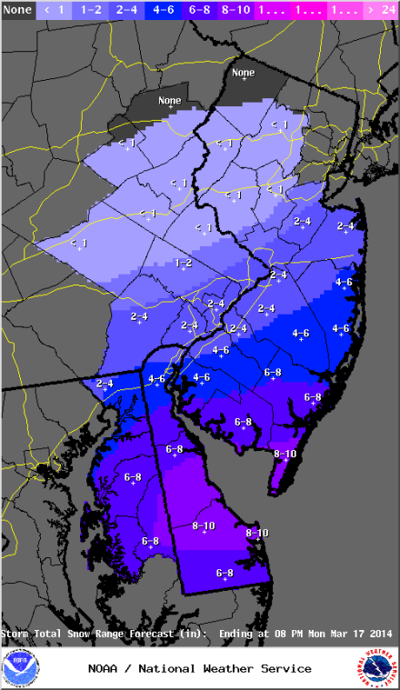 Forecast: Newark to receive 4 to 6 inches of snow | News ...