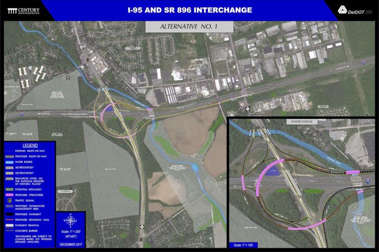 DelDOT unveils ideas for improving I-95/Del. 896 interchange | News ...