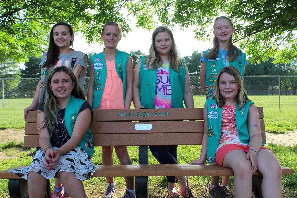 Girl Scout troop installs Buddy Bench at McVey | News ...