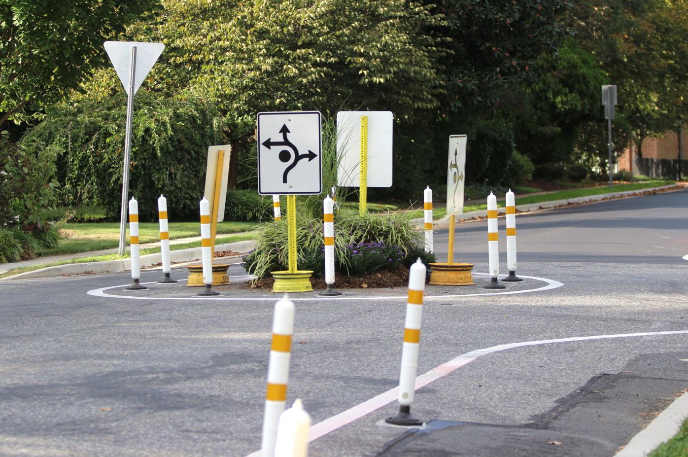 Orchard Road residents testing mini traffic circle to calm traffic ...