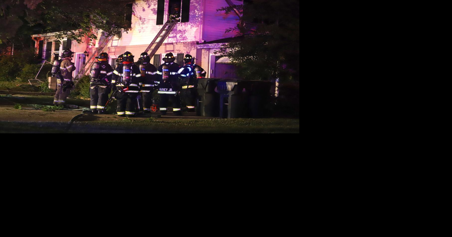 Newark firefighter escapes injury after partially falling through floor ...