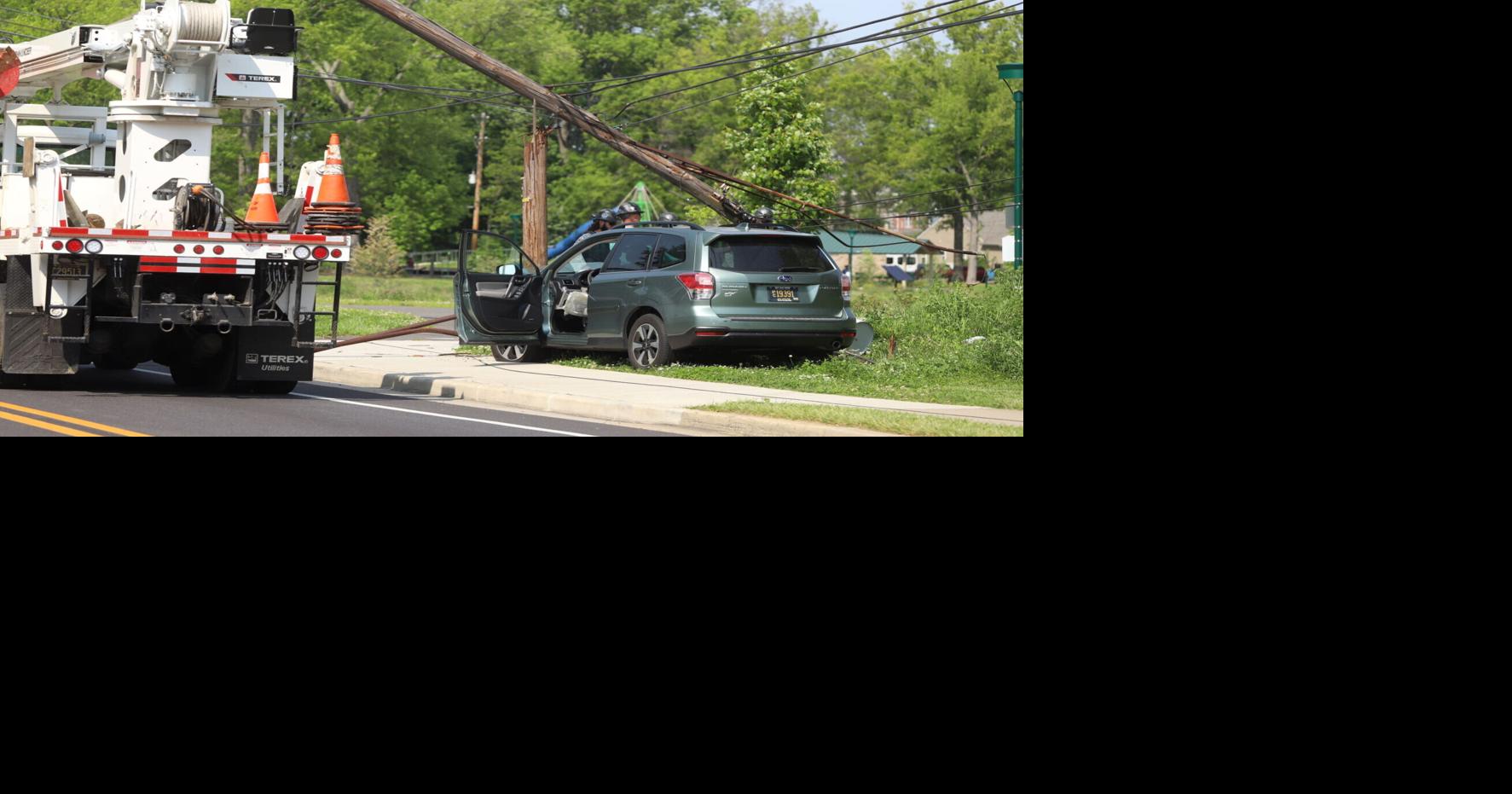 Crash knocks down utility pole, wires on Hillside Road | News ...