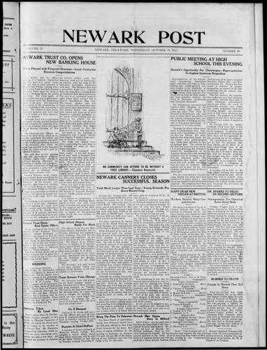 UD announces project to digitize old Newark Post issues | News ...