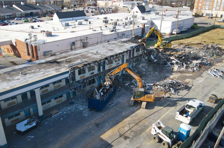 Crew demolishes former Super 8 motel on Main Street | News ...