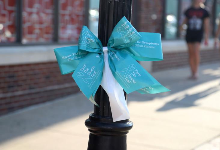 Volunteers 'turn the town teal' for ovarian cancer awareness | News ...