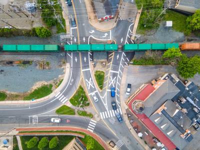 road intersection markings