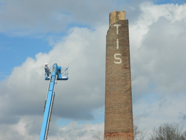 Demolition of Curtis Mill smokestack paves way for new park | News ...