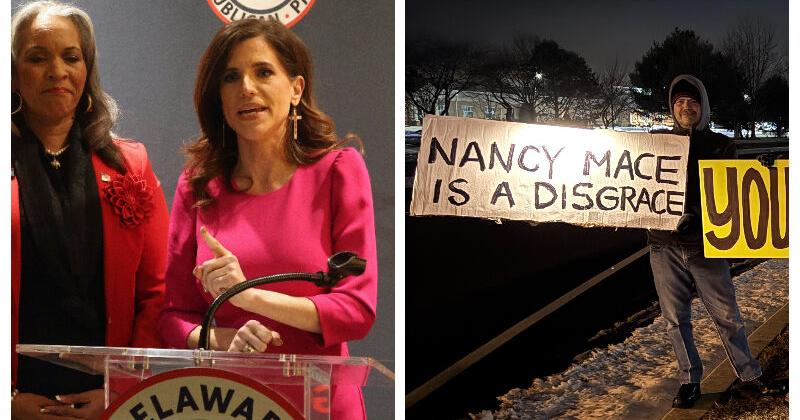 Congresswoman Nancy Mace’s speech near Newark draws protest over anti ...