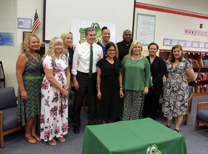 PHOTOS: Gov. Roy Cooper @ J.T. Barber Elementary School | Local News ...