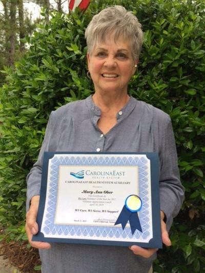Mary Ann Ober is honored with CarolinaEast volunteer award | Local News ...