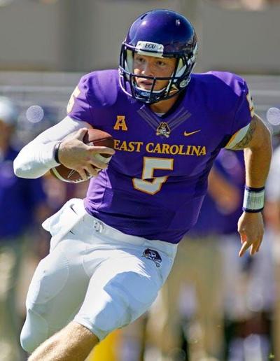 Football: ECU's passing king: Carden breaks Garrard’s record for career ...